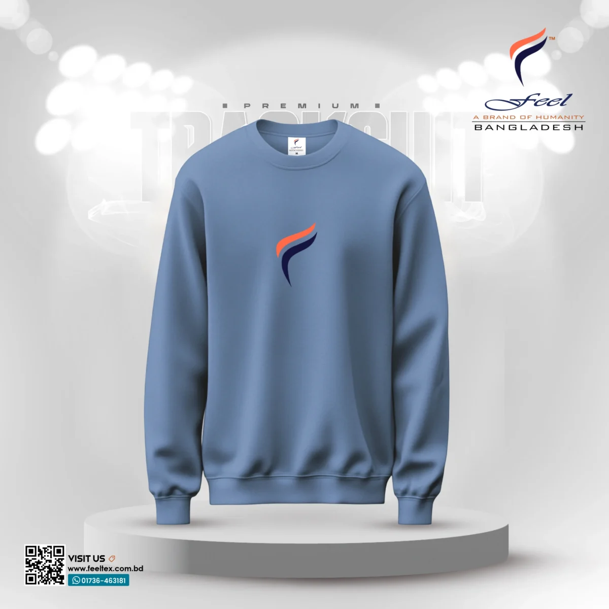 Modern Cozy Pullover Sweatshirt – Ash Marl - Feeltex